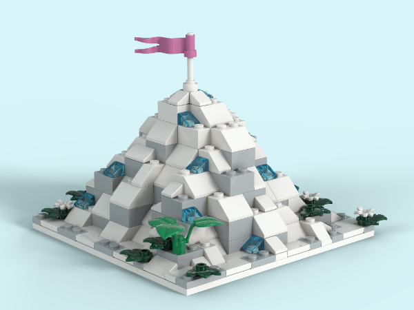 LEGO MOC Snowy Mountain by YellowDonut | Rebrickable - Build with LEGO