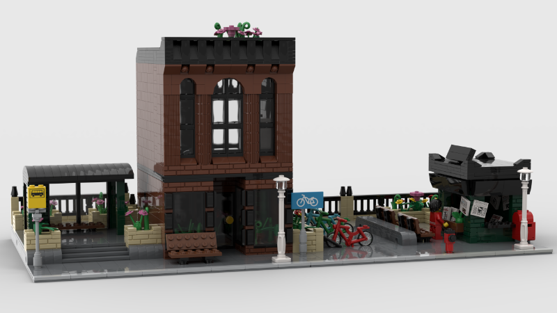 LEGO MOC Modular Flower Shop by Quczi142 | Rebrickable - Build with LEGO