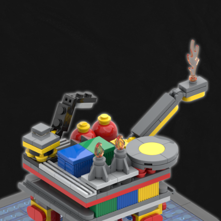 LEGO MOC-206597 Micro Oil Rig by Minifigdisplayco | Rebrickable - Build ...
