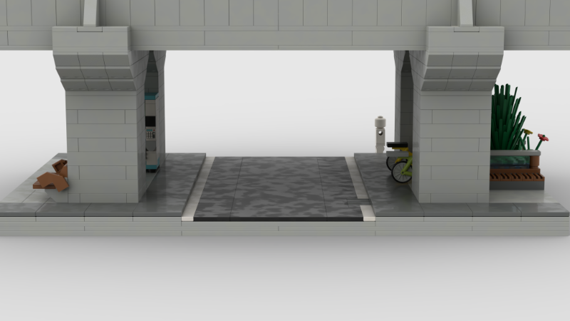 LEGO MOC Post-apocalyptic apocalypse - Broken Bridge scene (for display ...