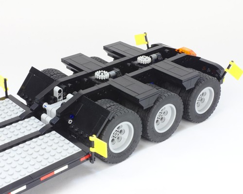 LEGO MOC 1:17 scale Lowboy trailer in black by motomatt | Rebrickable ...