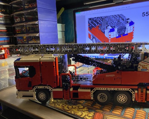 LEGO MOC Scania L fire engine with turntable ladder full RC by Furchtis ...