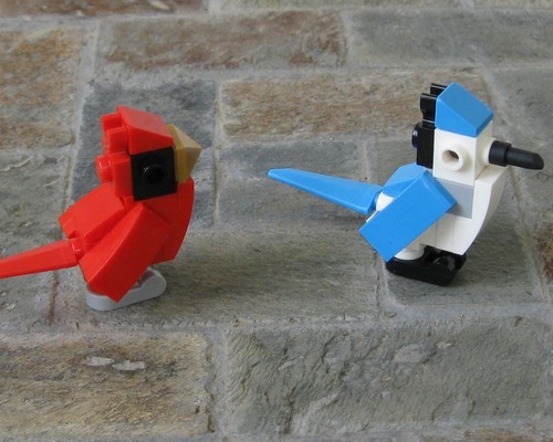 LEGO MOC Cardinal and Bluejay by Miro | Rebrickable - Build with LEGO