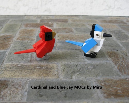LEGO MOC Cardinal and Bluejay by Miro | Rebrickable - Build with LEGO